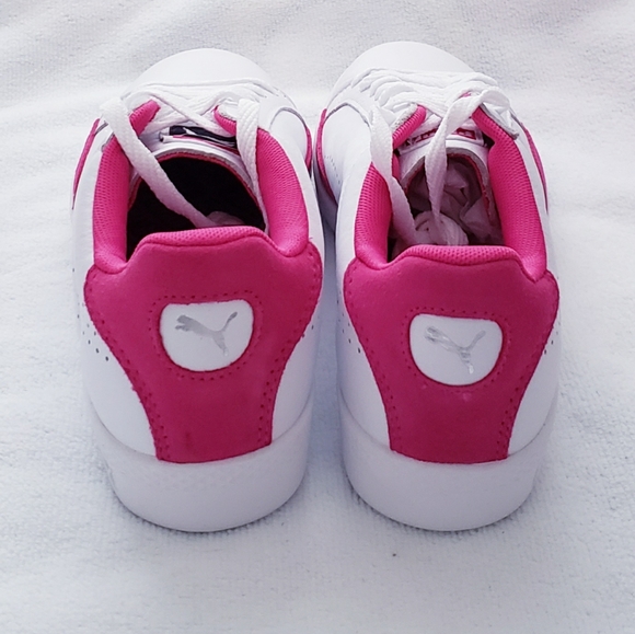Puma | Shoes | Puma White Hot Pink Sneakers | Poshmark